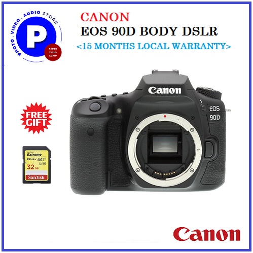 CANON EOS-90D BODY DSLR (FREE 32GB SD CARD ) ( 15 MONTHS LOCAL WARRANTY ...