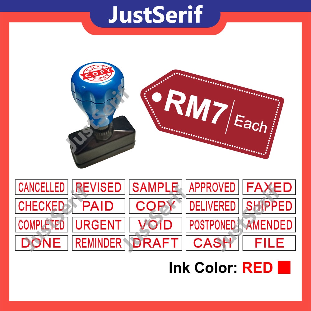 Office Stamp Ink cop Completed / Cancelled / Approved / Cash / Checked ...
