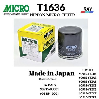 (2 for $12.00) T1636 Nippon Micro Oil Filter 90915-10001,90915-YZZA5 ...
