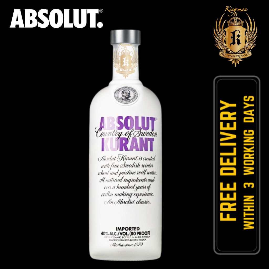 Absolut Kurant Vodka 750ml | Shopee Singapore