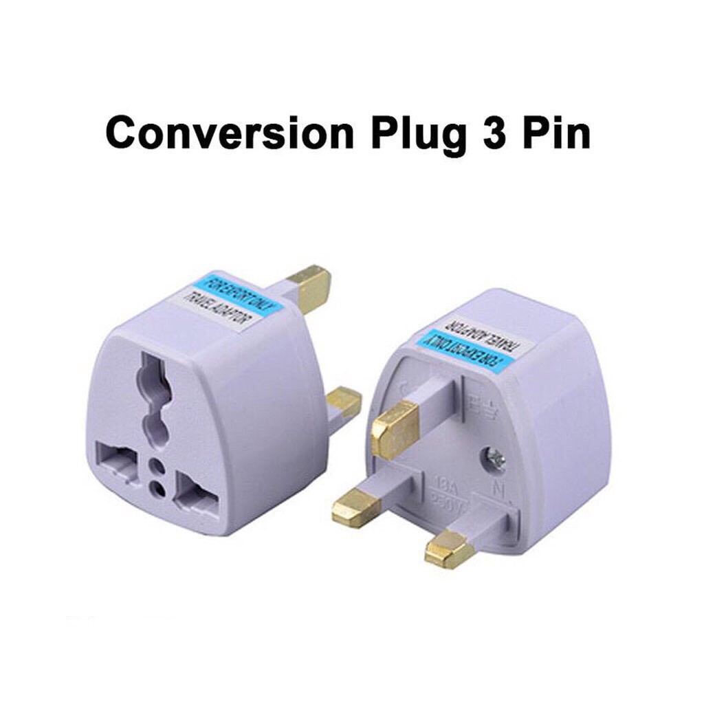 3pcs / 3-Pin Universal Adapter Plug Socket Head UK 3 Pin Adaptor ...