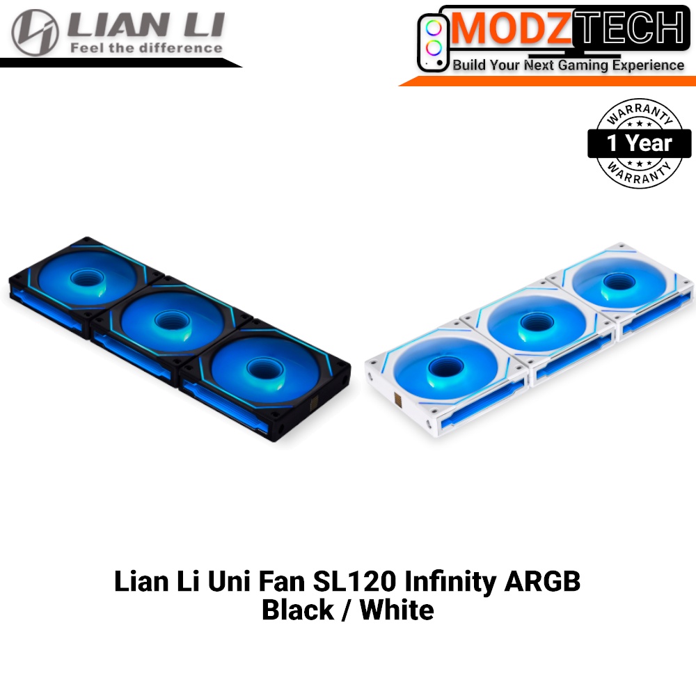 Lian Li UniFan SL120 Infinity SL-INFINITY 120mm ARGB Black / White ...