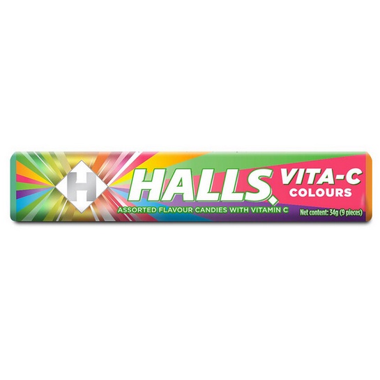 Halls Assorted Flavour Candies with vitamin C (9 pieces) | Shopee Singapore
