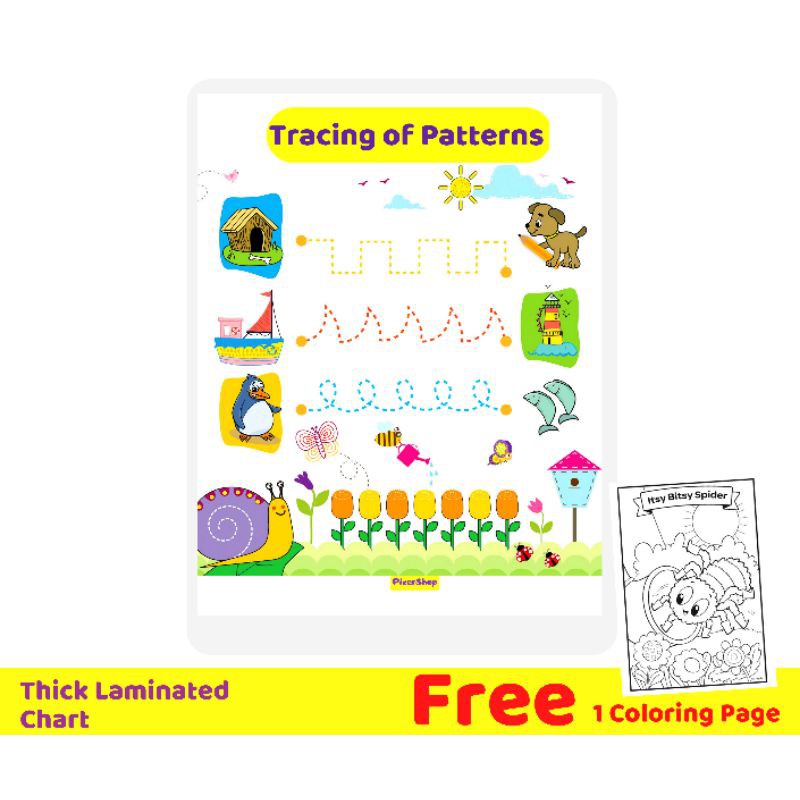 Laminated Chart| Reusable Tracing Mat| Write and Wipe | Educational ...
