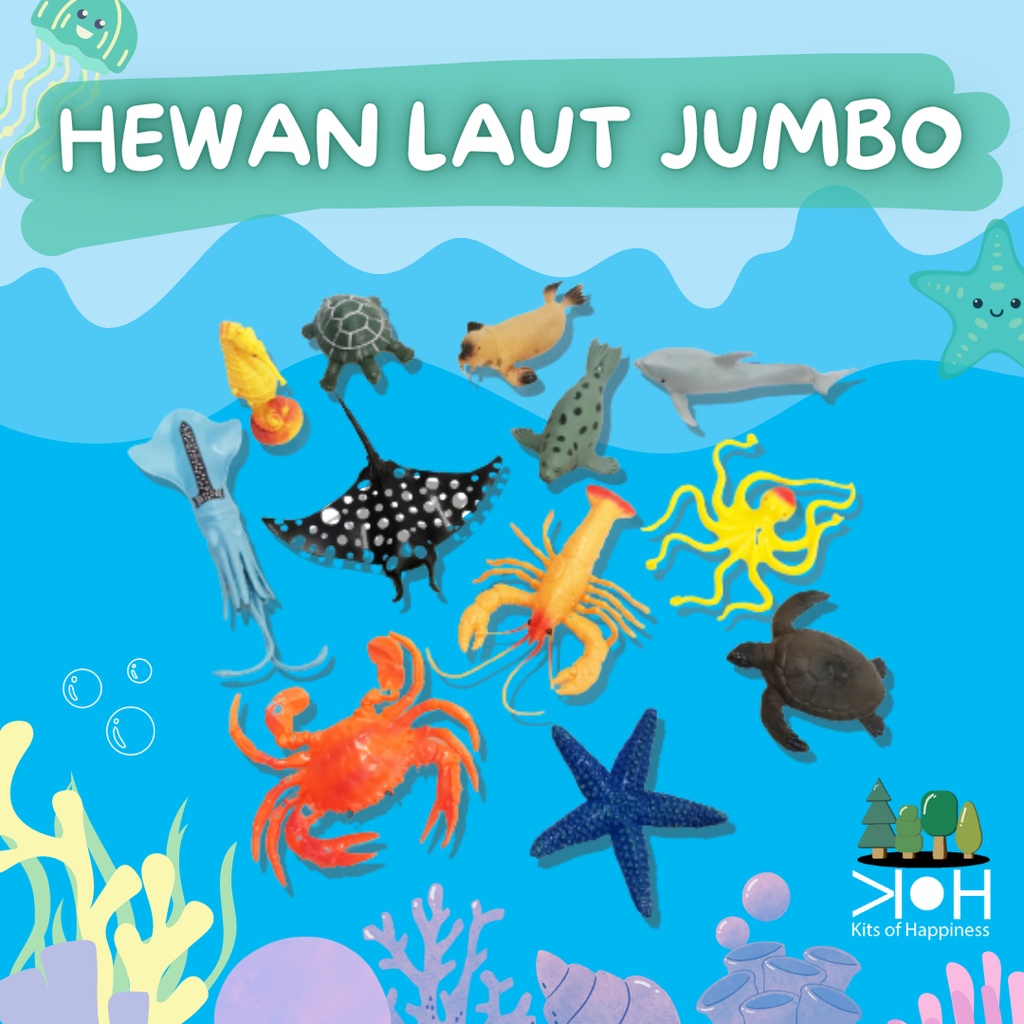 JUMBO sea animal toys sea animal figurines sensory play montessori ...