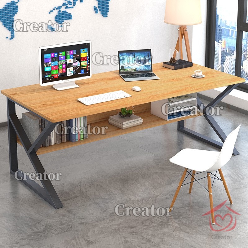 Home Simple Desktop Computer Desk Modern Wood Desktop Offic Computer ...