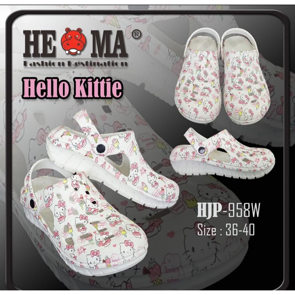 Baim Frog Sandals Korean Soft Rubber Hello Kitty Women Hema 958 ...
