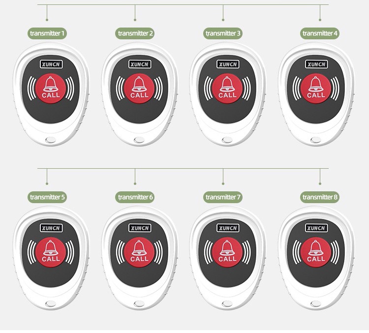 Wireless Caregiver Pager Smart Call Button Transmitter With Receiver ...