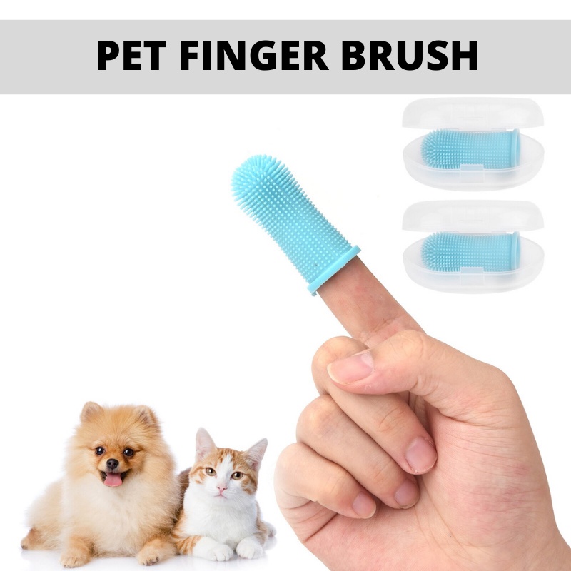 Soft Silicone Pet Tooth Brush Dog Finger Toothbrush | Shopee Singapore