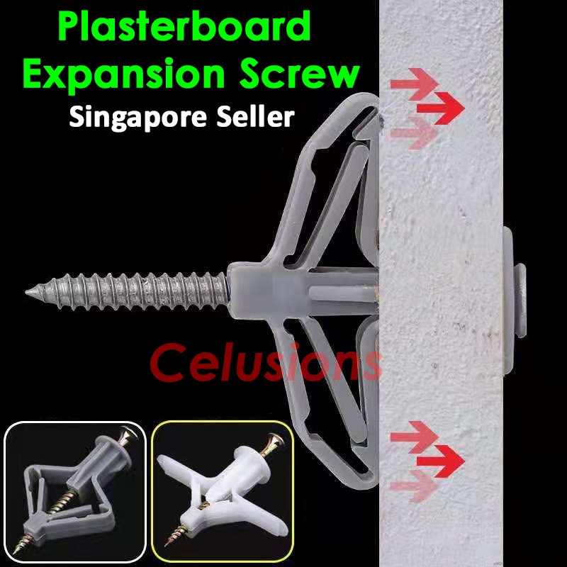 20Pcs ️Expansion Screws🛠Drywall Anchor Fasteners Plasterboard False ...