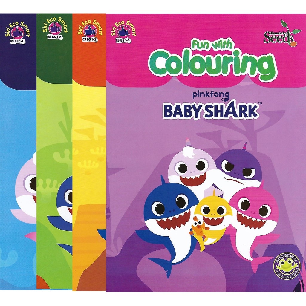 BABY SHARK FUN WITH COLORING ES BS 1 - SERIES 1-4 - Buku Mewarna Kanak ...