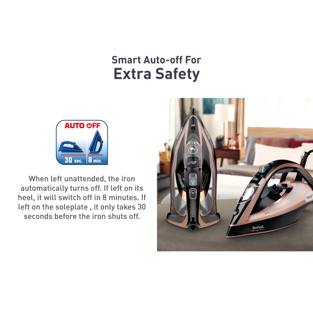 Tefal Ultimate Pure Steam Iron FV9845 - 3000W, Durilium AirGlide ...