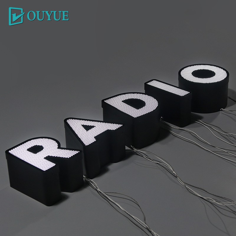 Customized luminous characters on the roof, advertising characters ...