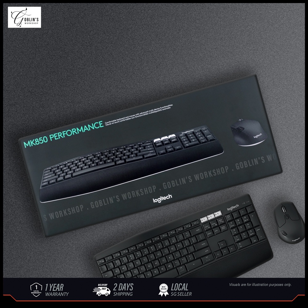 Logitech Mk850 Performance Multi Device Bluetooth Wireless Keyboard And Mouse Combo With Logitech