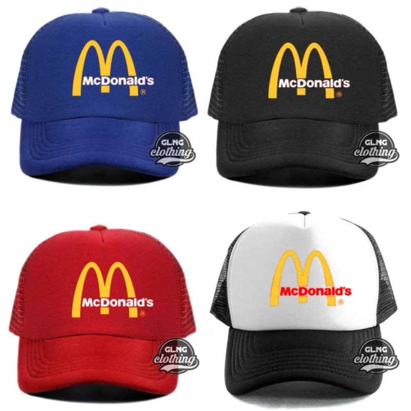 Mc Donald Hat - Premium Mesh Mc Donalds Trucker Hat | Shopee Singapore