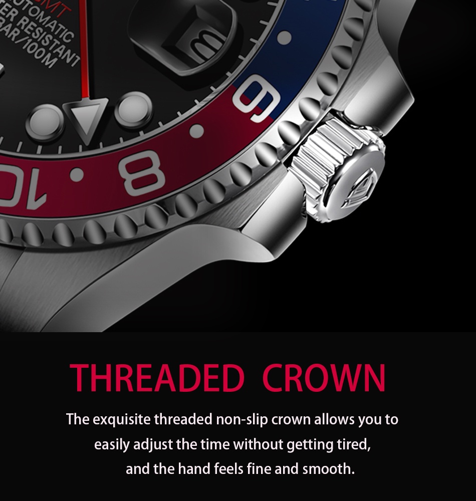 Pagani Design watch 40MM automatic watch GMT Seiko NH34 watch men 100M submariner Ceramic bezel ...