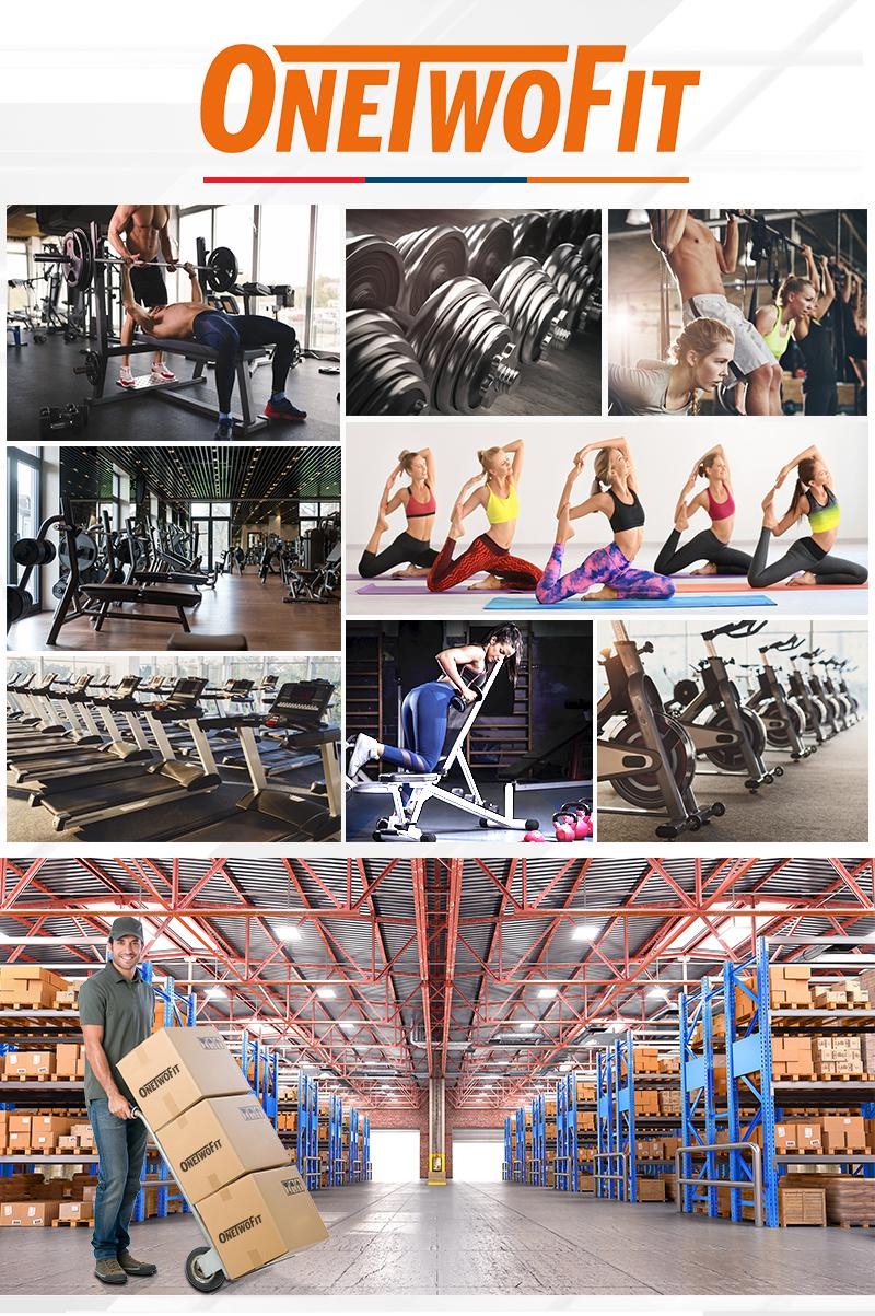 OneTwoFit Foldable Premium Workout Bench Multifunctional Olympic ...