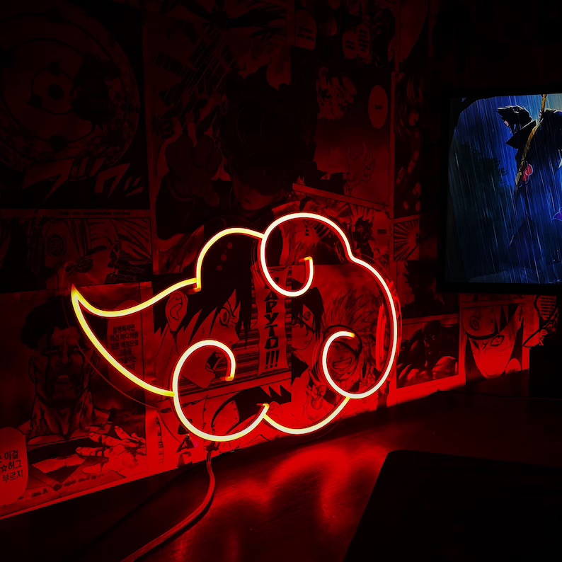 Naruto Akatsuki LED Neon Sign Decorative Lights - Room decor, With ...