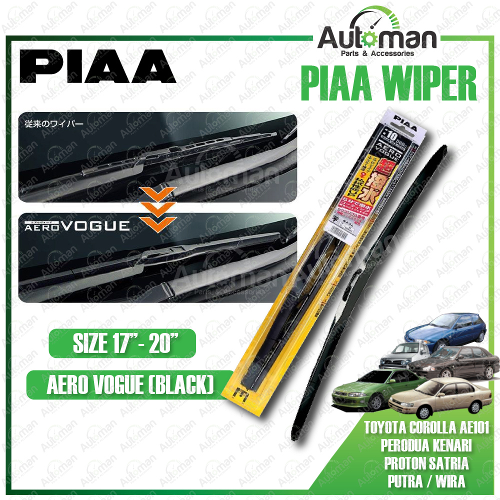 Proton Wira Putra Satria Old / Toyota Corolla AE101 PIAA Aero Vogue Black Windshield Wiper (20 ...