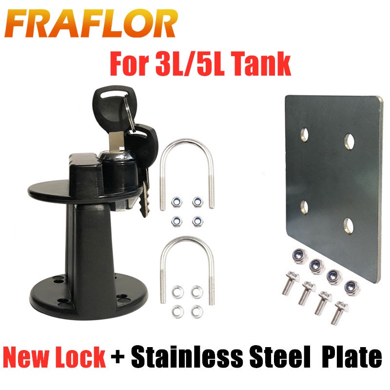 Lock Clamp With Key For 3L 4L 5L Fuel Oil Tank Mount Bracket Lock ...
