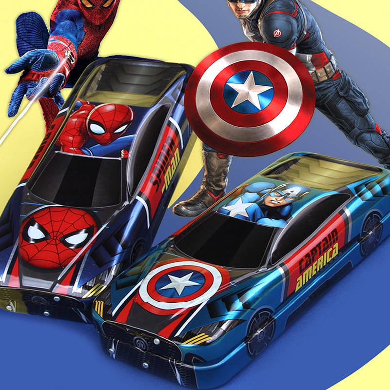 Disney Stationery Box Marvel Pencil Box Men's Cartoon Fashion Iron Box ...