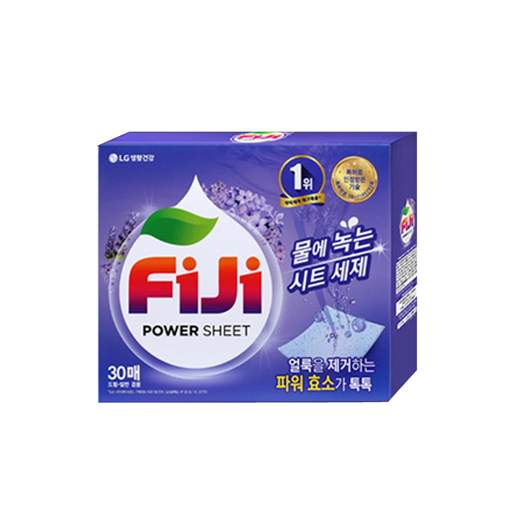 FIJI Pure Soluble Laundry Detergent Power Sheet 30s Made In Korea ...