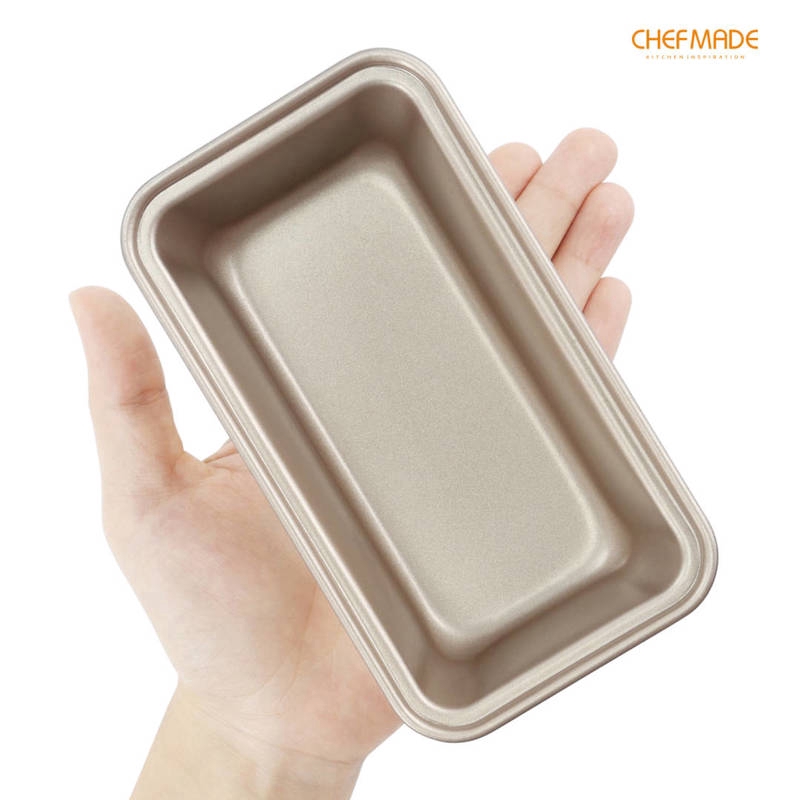 CHEFMADE Mini Loaf Pan 6-Inch Non-Stick Rectangle Bread and Meat ...