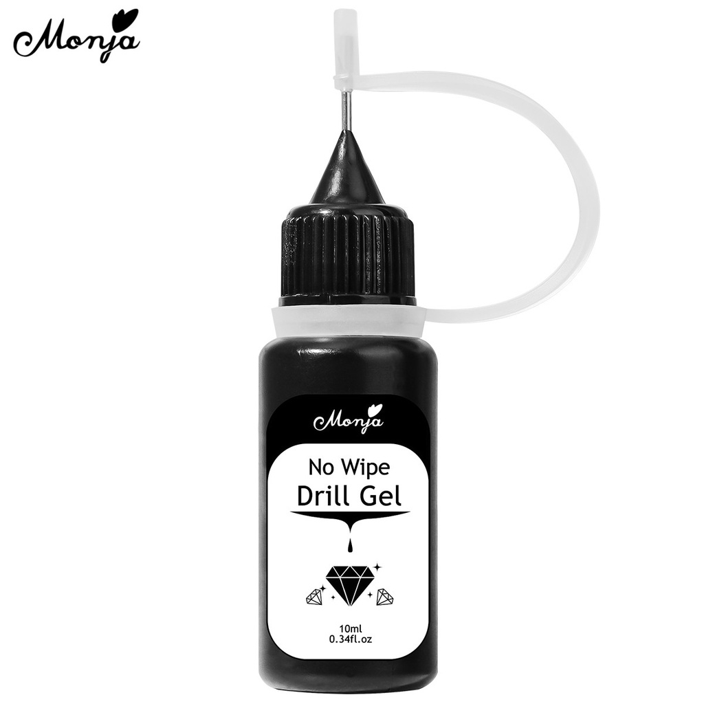 Monja 10ml Nail Art UV Gel Adhesive Drill Glue for Rhinestones Diamonds ...