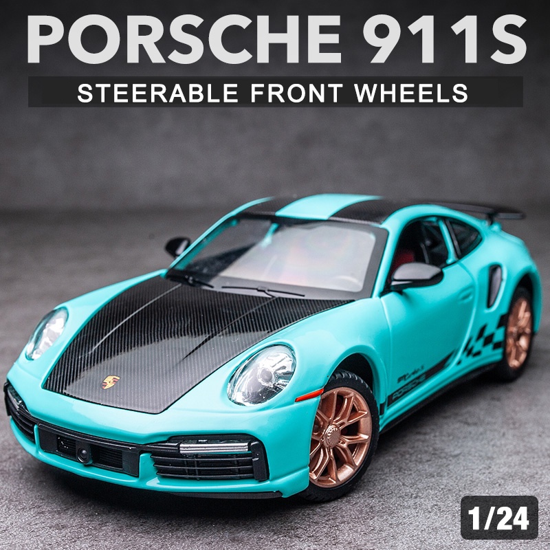 Diecast 1:24 Porsche 911 Turbo s Car Model Alloy Diecast Toy Vehicle ...