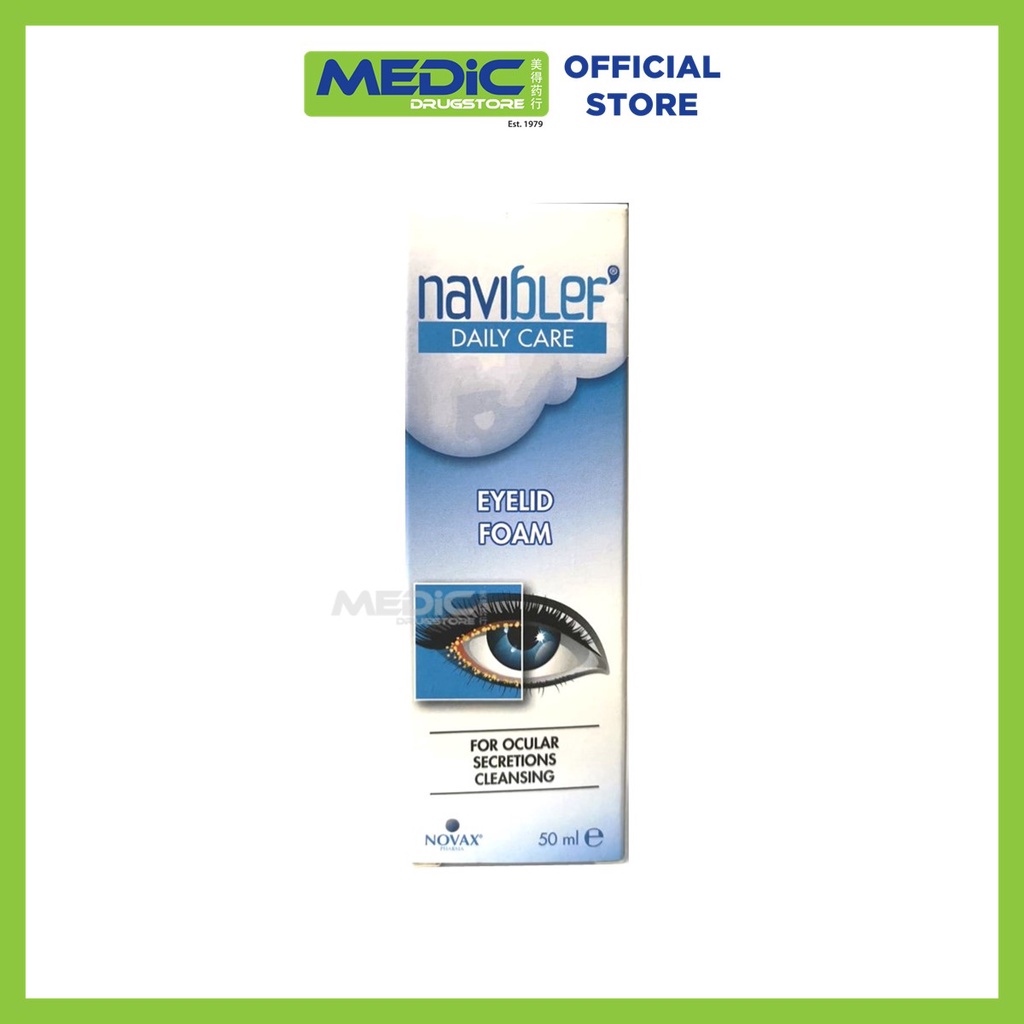 Novax Naviblef Daily Care Eyelid Foam 50ml - By Medic Drugstore | Shopee Singapore