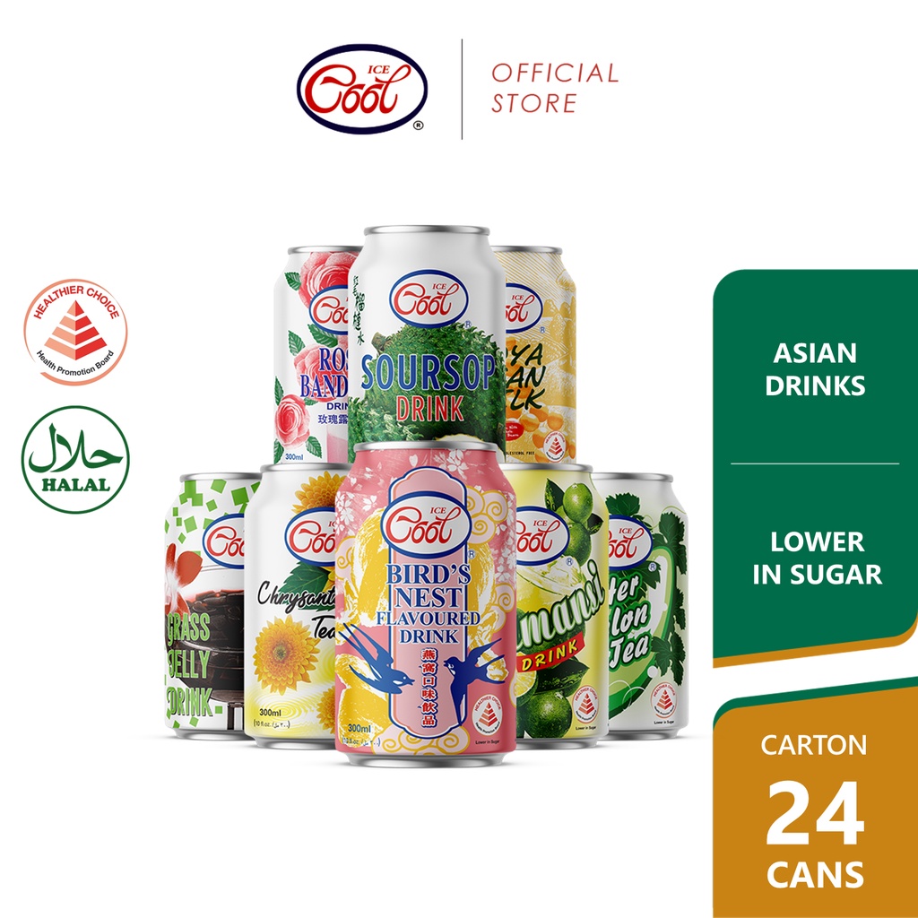 Ice Cool Asian Drinks 300ml x 24 Cans [CTN] | Shopee Singapore