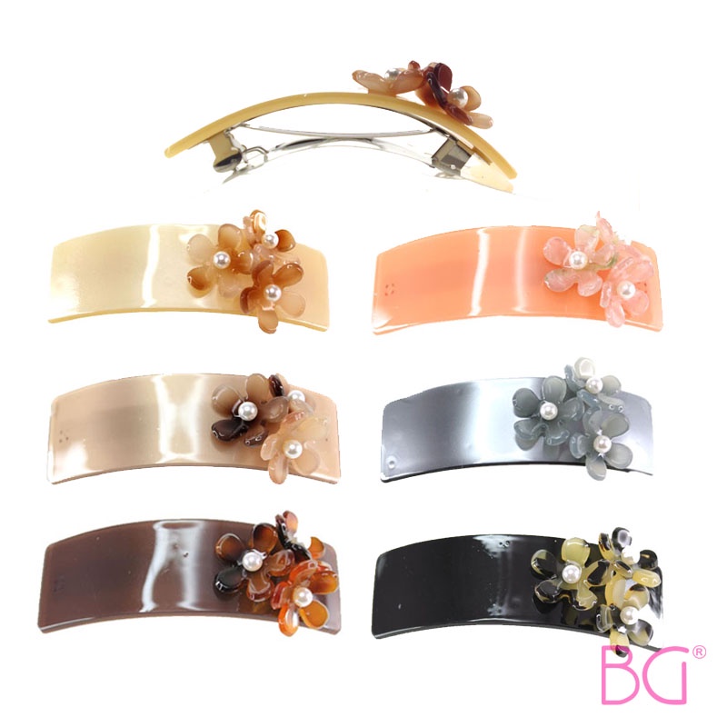 BROADWAY GEMS Hair Clip Acrylic Flower w/ Pearl (HC 31237-1 ) | Shopee ...