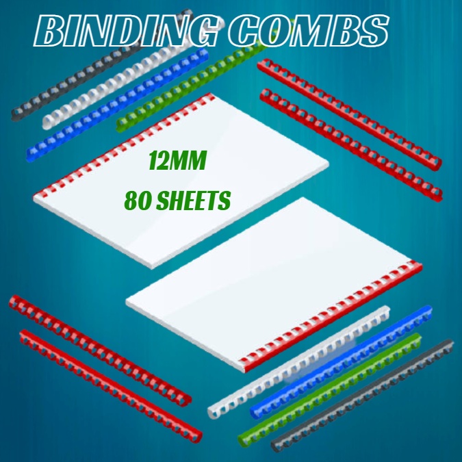 [100pcs]12mm Quality Binding Comb Ring|A4 Plastic Comb Binding Rings ...