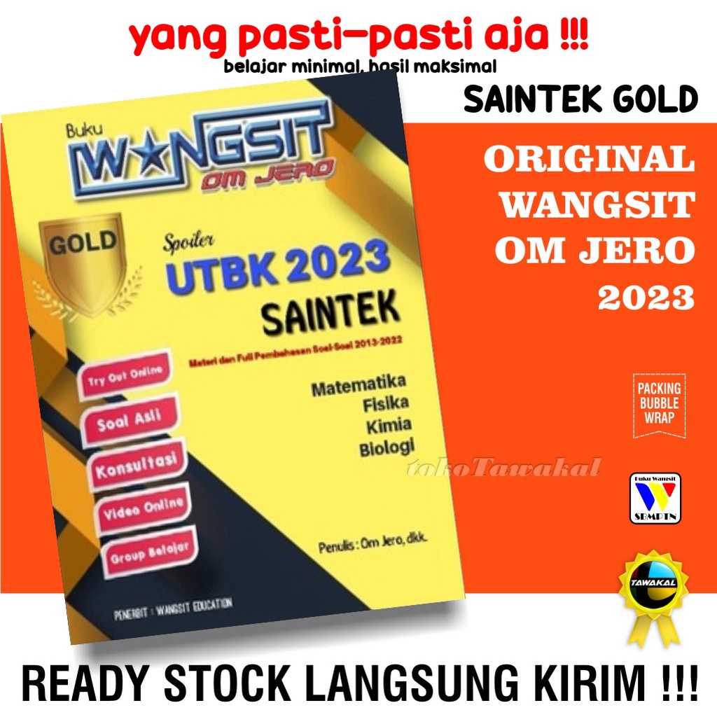 Wangsit Book OM JERO UTBK SBMPTN TKA SAINTEK Gold 2023 | Shopee Singapore