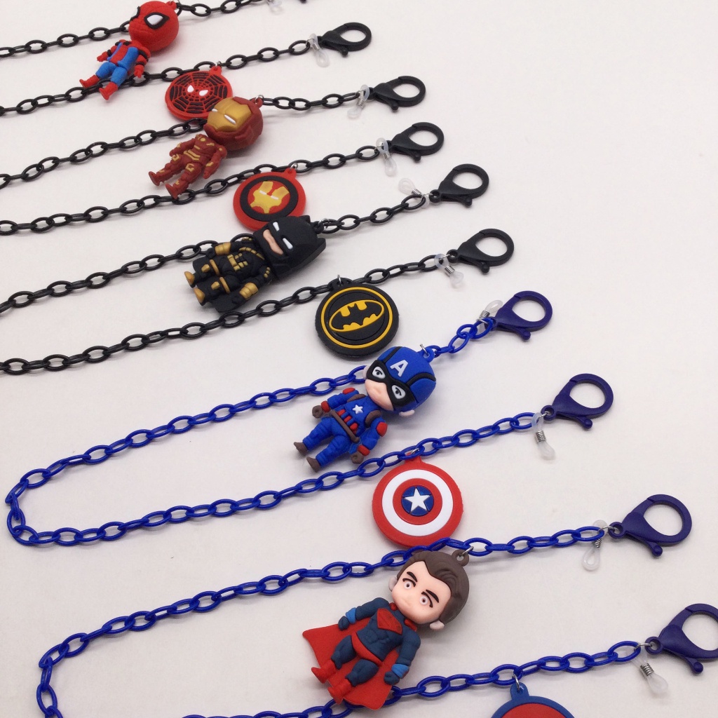 Spiderman Captain America Mask Chain Batman The Avengers Superman ...
