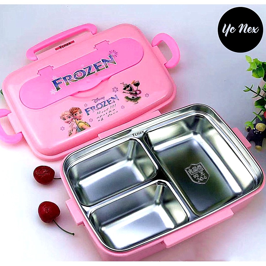 kids Lunch Box Bento 304 Stainless Steel -Cute Cartoon FROZEN DORAEMON ...