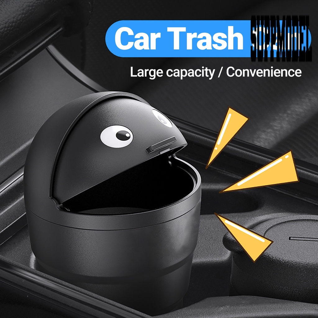 Car Trash Bin Multifunction Waste Organizer with Swing Lid Cute Mini ...