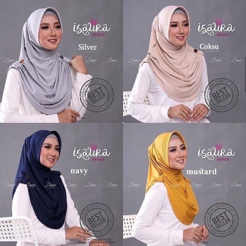 ISAURA jersey instant Hijab/Hijab (Free Pouch) | Shopee Singapore