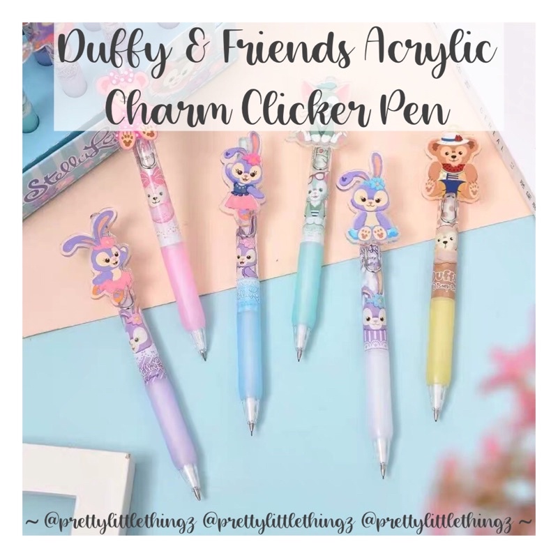 * SG READY STOCK * Duffy & Friends Acrylic Charm Clicker Pen (Duffy ...