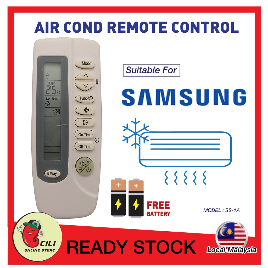 Samsung Air Cond Aircond Air Conditioner Remote Control SS1A | Shopee ...
