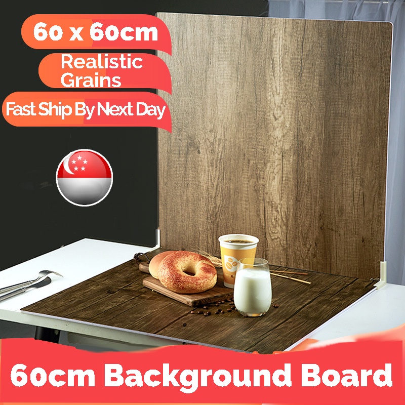 [SG]Double Sided 60x60cm Background Board Waterproof Marble Wood Grain ...