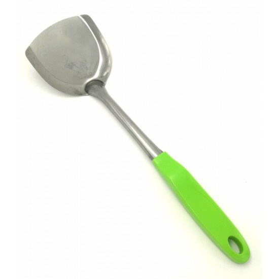 Green Handle Cooking Steel Spatula / Sudip Besi Pemegang Hijau | Shopee ...