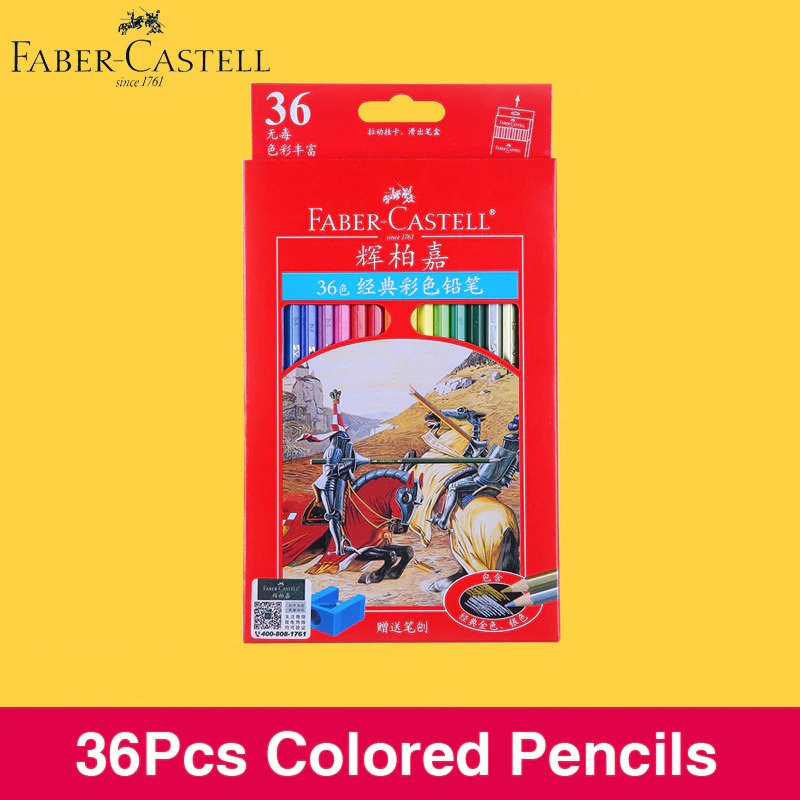 Faber-Castell Knight Classic Colour Pencil 12 24 36 48 Colours | Shopee ...