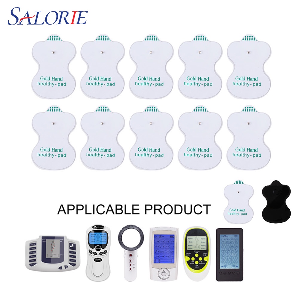 Salorie 2/4/10 PCS TENS Unit Replacement Sticky Gel Electrodes Pads ...