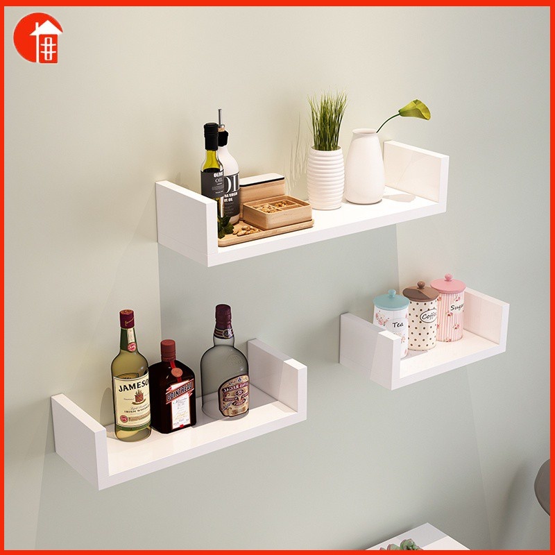 Bedroom Wall Shelf Without Drilling Study Wall Partition Bookshelf ...