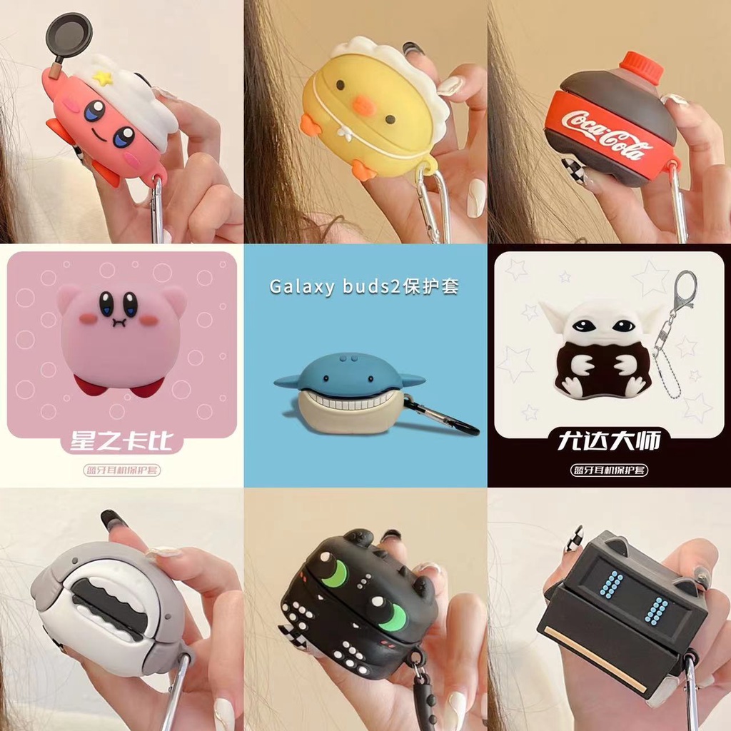 For Samsung Galaxy Buds Core Case Cartoon Star of Kappi Cute Shark ...