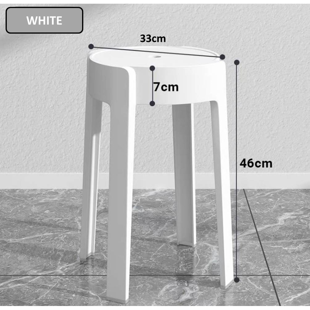 ⚡️SG SELLER⚡️ Stackable Plastic Stool Chair Upgraded Modern/Simple ...