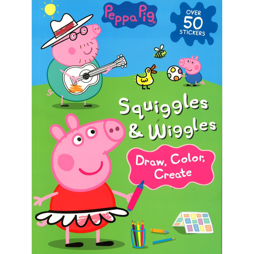Peppa Pig: Squiggles & Wiggles | Over 50 Stickers | Draw Color Create ...