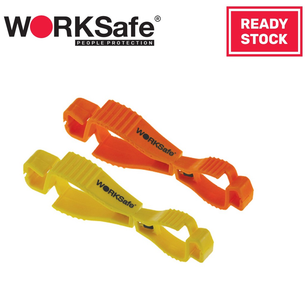 WORKSAFE Glove Clip, Work Gloves Grabber Holder Clip to Pants, Orange ...