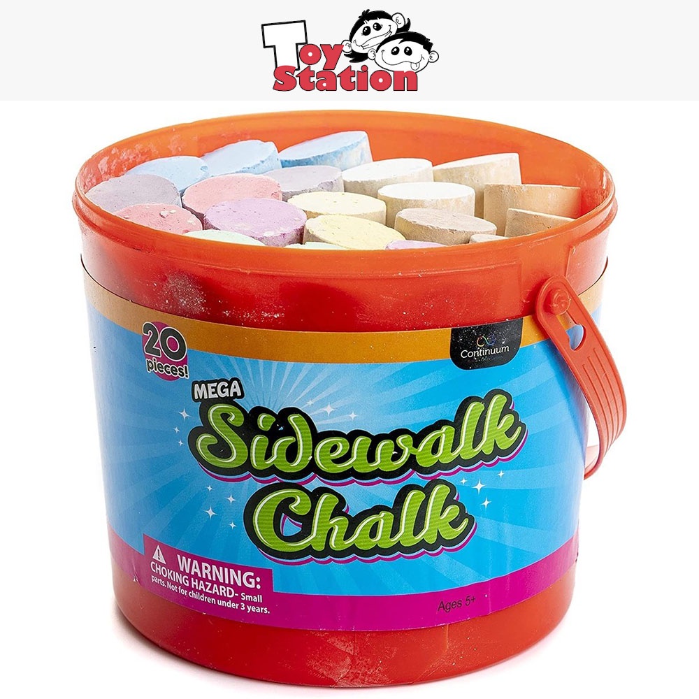 Continuum Games Mega Sidewalk Chalk Set, Indoor and Outdoor Art ...